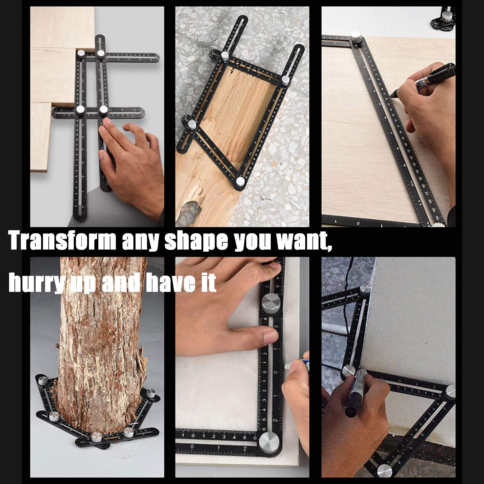 Mua Multi Angle Measuring Ruler,12-Sided Angle Measurement,Tile Holes ...