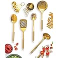 Amazon.com: Gold Cooking Utensils with Gold Measuring Cups and Spoons ...