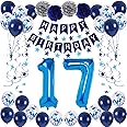 Amazon.com: NANINUNENO 17th Blue Birthday Party Decorations for Boy ...