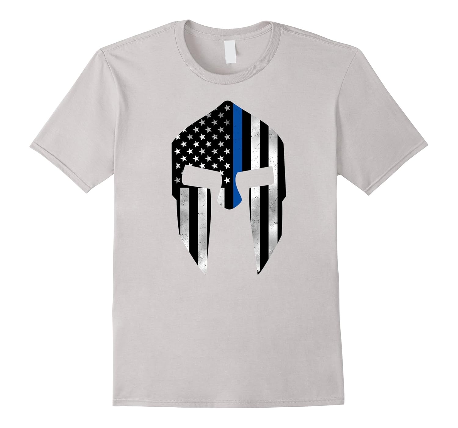 Blue Lives Matter Shirt With Flag, Thin Blue Line Spartan