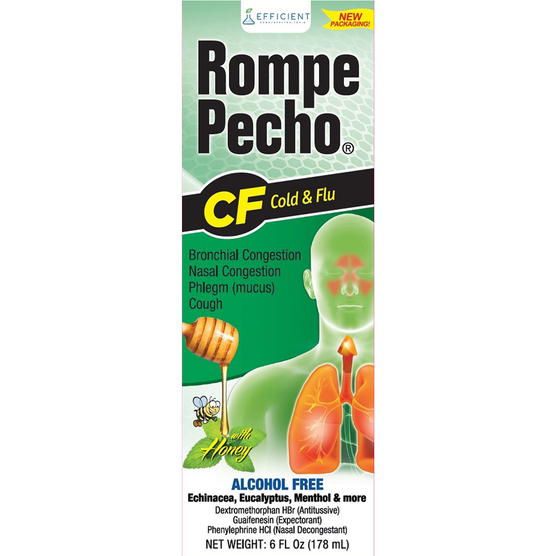 Amazon.com: Rompe Pecho SF Sugar Free Cough Syrup 6oz: Health ...