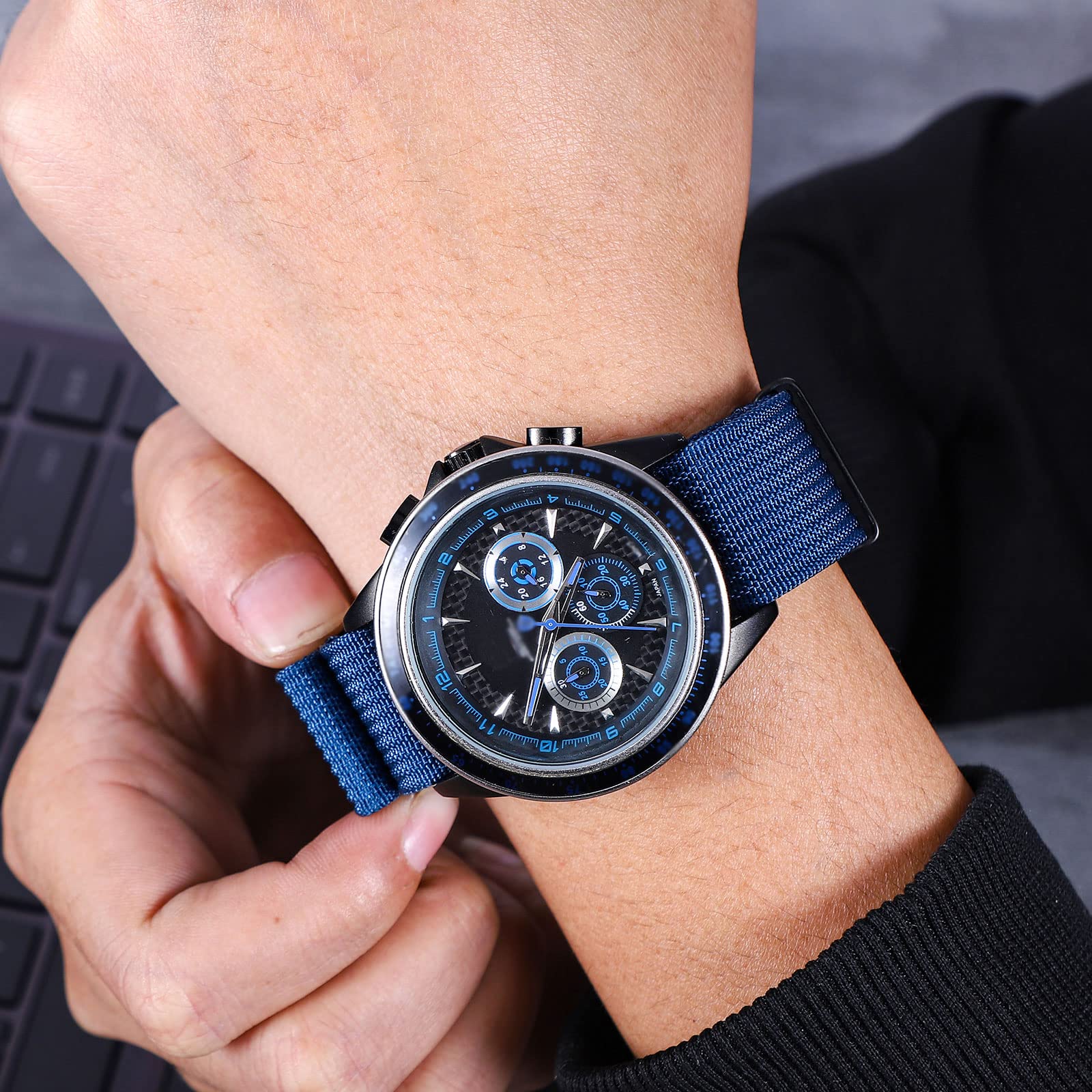 Mua Military Watch Straps with Black Heavy Buckle,Sport Nylon Watch ...