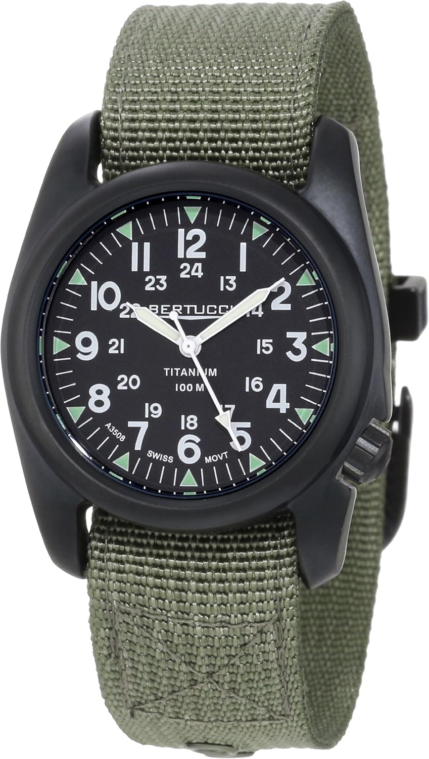 Bertucci Men's 12028 A-2T Vintage Durable Titanium Field Watch: Amazon ...