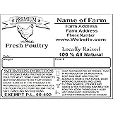 Amazon.com: Poultry Freezer Labels 4" x 3" with Safe Handling ...