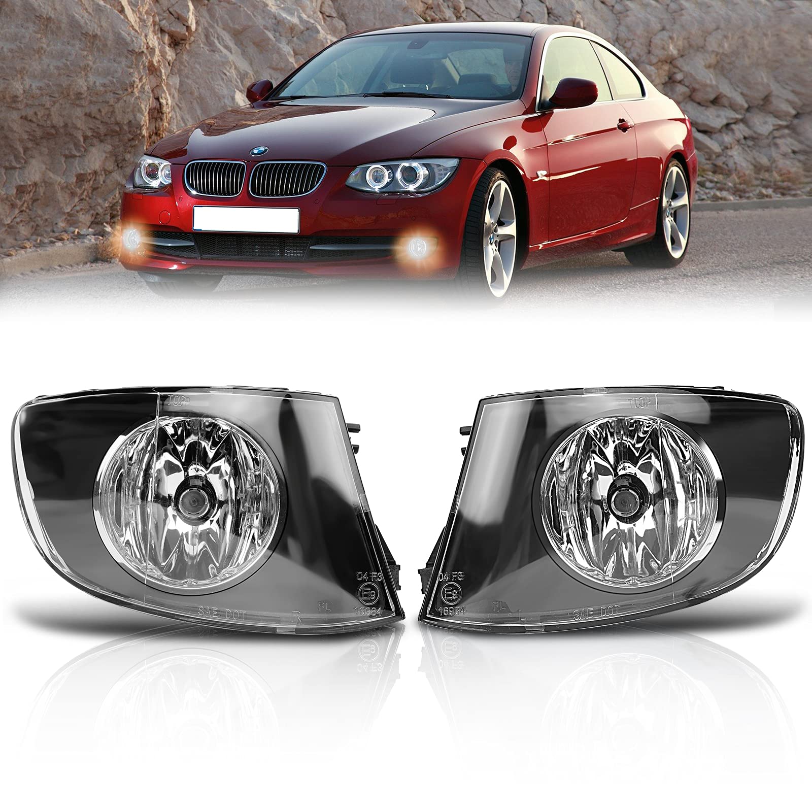 TangMiGe Fog Lights for BMW E92 E93 (323i Sedan, 328i 335i 335is ...