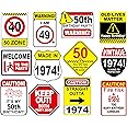 Amazon.com: 12 Pcs 50th Birthday Decorations Men 50 Years Old Wall ...
