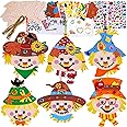Amazon.com: Winlyn 24 Sets Fall Craft Kits Autumn Scarecrow Crafts Fall ...