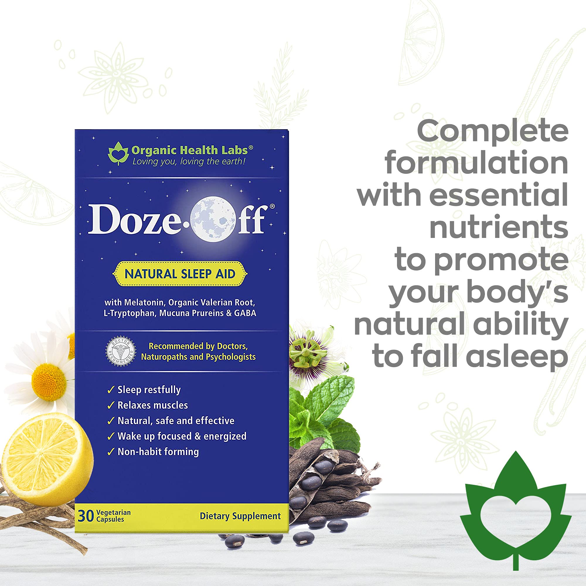 Mua Organic Health Labs Doze-Off Natural Sleep Aid, 30 Veggie Capsules ...