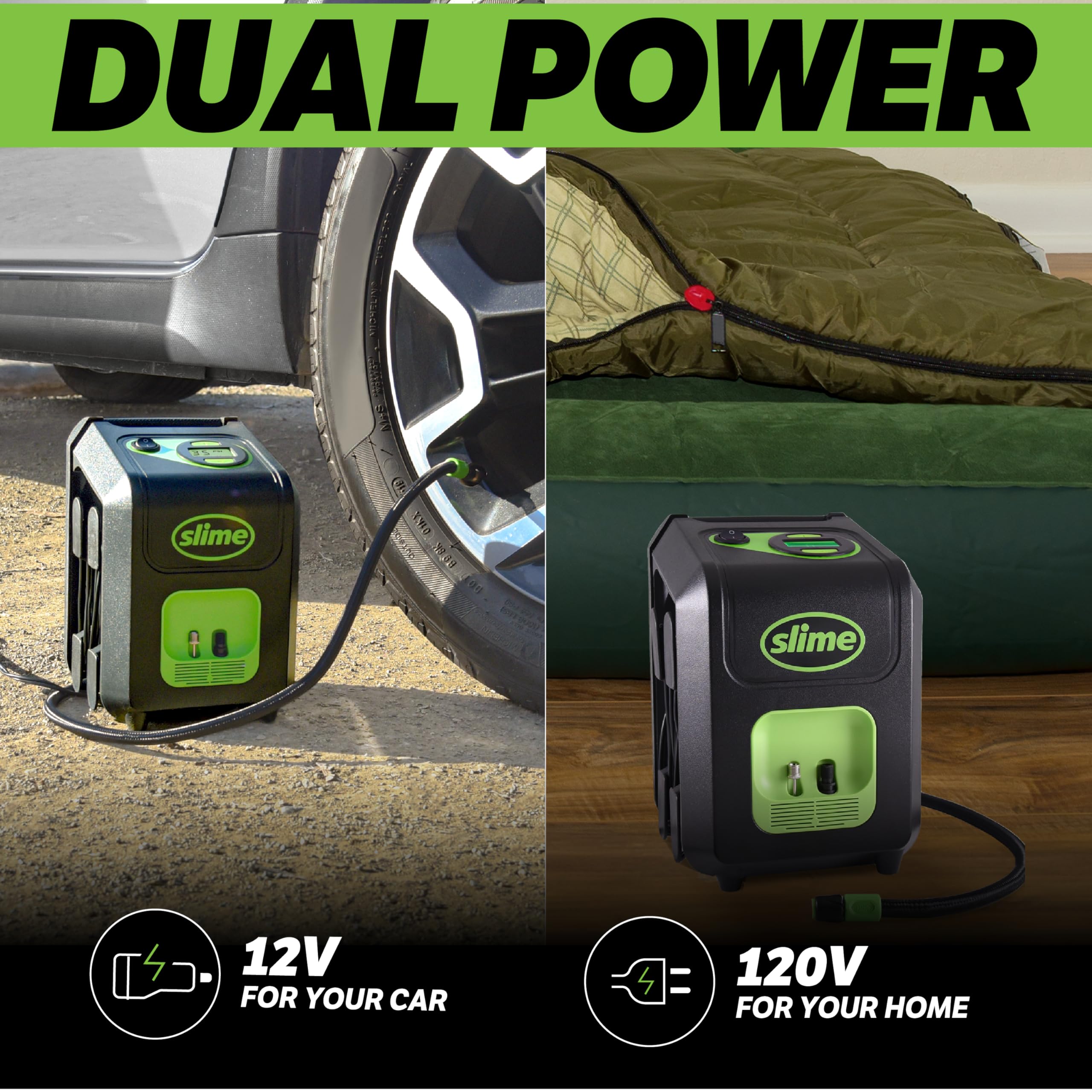 Mua Slime 40052 Tire Inflator, Portable Car and Home Plug, SUV, 4x4 Air ...