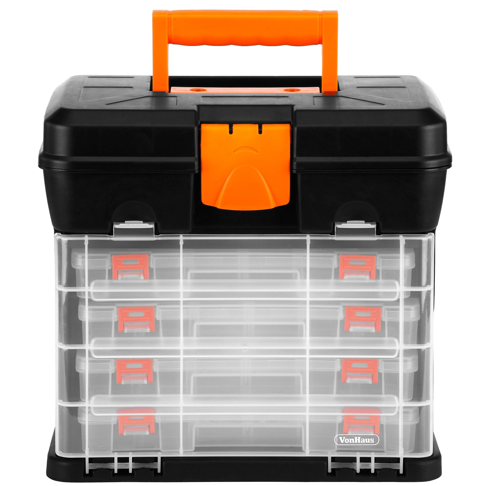 VonHaus Portable Small Parts Crafts Or Tool Storage Box Organizer VonHaus Portable Small Parts Crafts Or Tool Storage Box Organizer