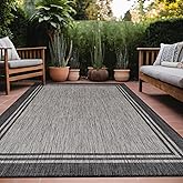 Amazon.com: Luul Home Bordered Outdoor Rug 8x10 Washable Outside Carpet ...