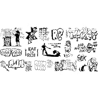 Amazon.com: HO Scale 1:87 Graffiti Waterslide Decals Set #40 - Weather ...