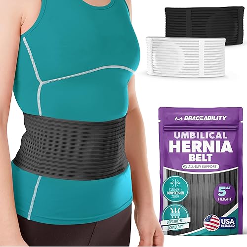 BraceAbility Umbilical Hernia Belt - Abdominal Binder Truss with ...