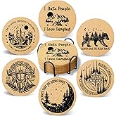 Amazon.com: Cegkuc Coasters for Drinks with Holder Set of 6, Absorbent ...