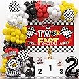 Amazon.com: SNLN 151Pcs Two Fast Birthday Decor Race Car Birthday Party ...