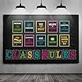 Amazon.com: 20 Pieces Classroom Bulletin Board Posters Class Rules ...