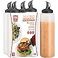 Amazon.com: MIGHTY STRONG Condiment Squeeze Bottles for Sauces - 32 Oz ...