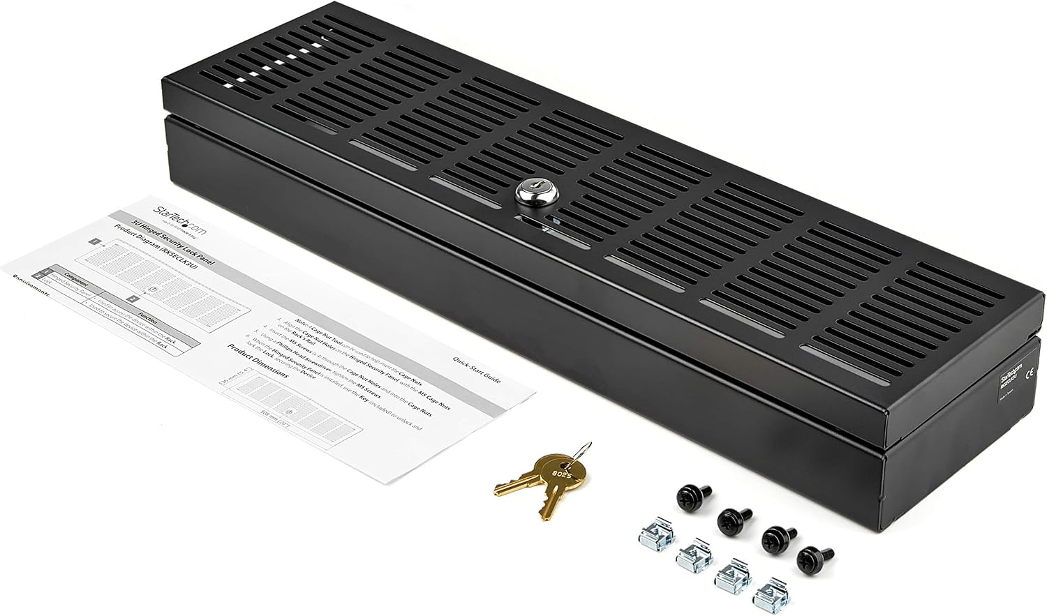 3U RACK-MOUNT SECURITY COVER – HINGED – LOCKING WITH KEY – BigaMart