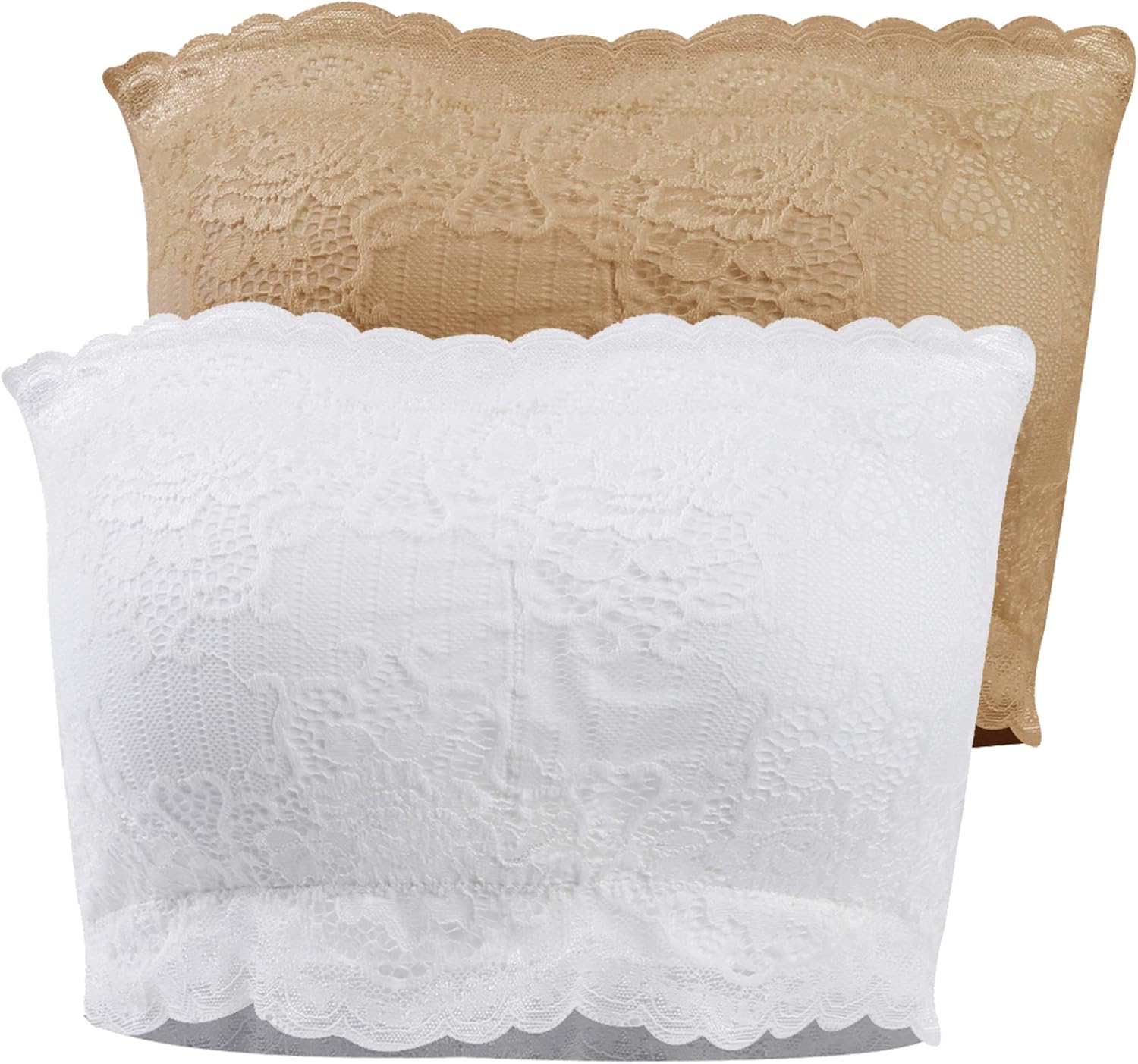 BINACL Lace Chest Wrap Strapless Bandeau Bra Floral Lace Bra Top ...