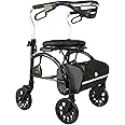 Amazon.com: Evolution Xpresso Zero Lightweight Medical Walker Rollator with Seat, Large Wheels ...