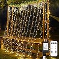 Amazon.com: suddus Curtain Lights for Bedroom, 300 Led 9.8x9.8ft ...