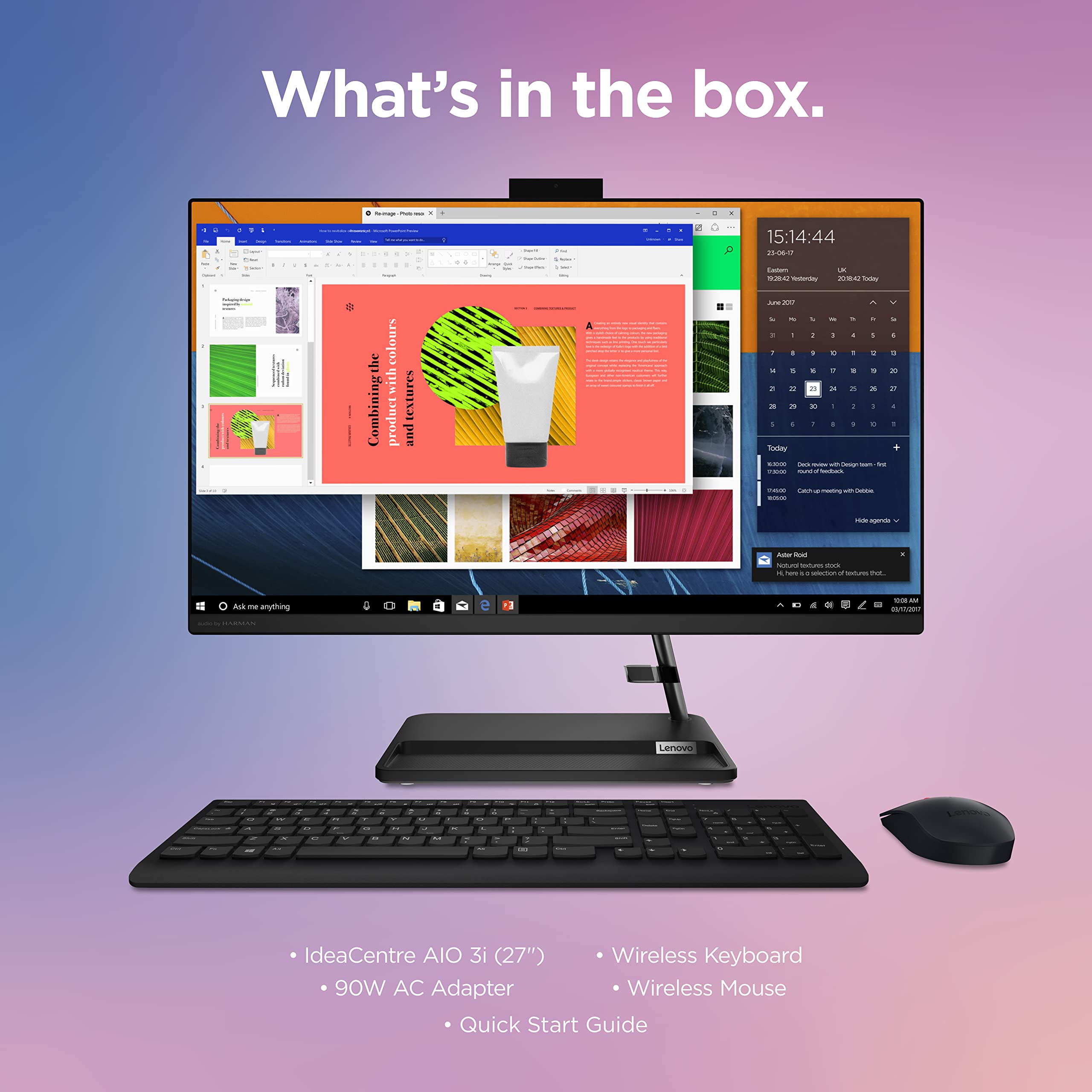 Lenovo IdeaCentre AIO 3i - 2022 - All-in-One Desktop - 27" FHD Touch Display - 5MP Camera ...