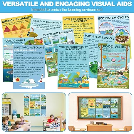 Mua Pasimy 11 Pcs Science Biology Posters Classroom Ecosystems Teaching ...