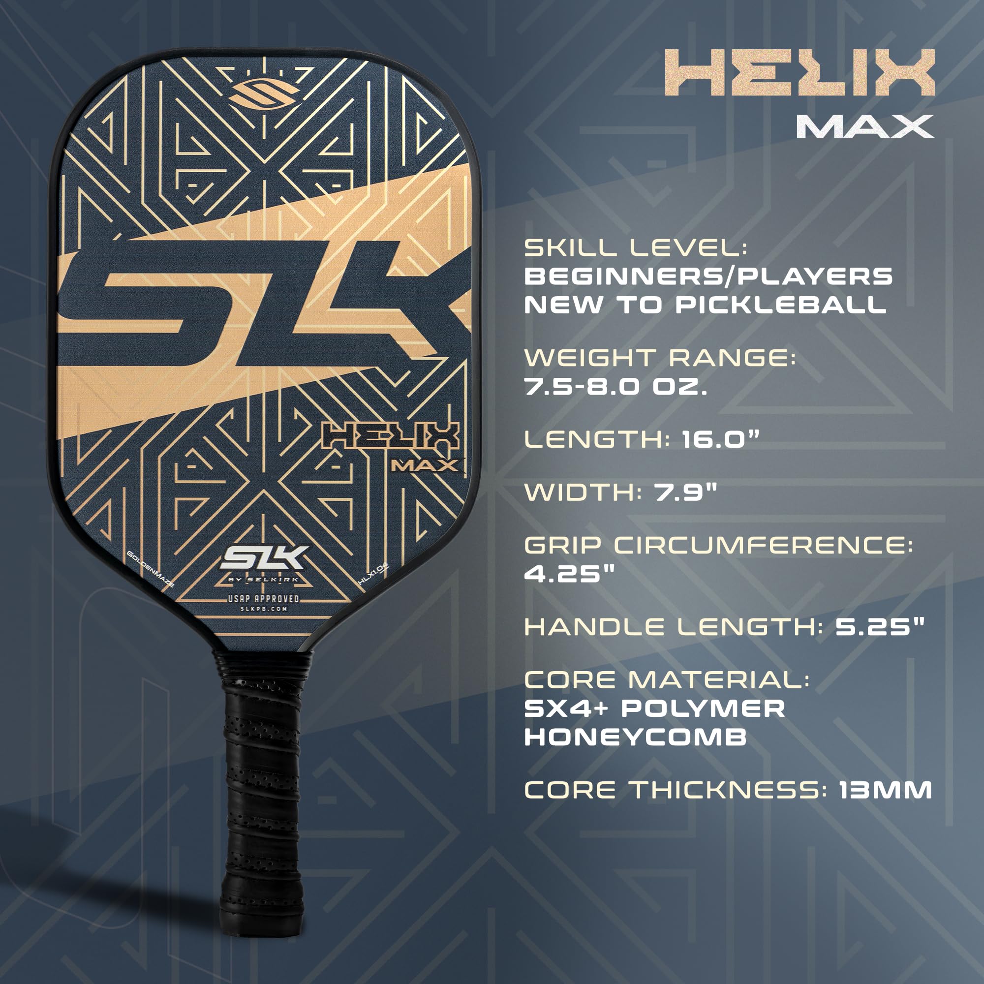 Mua 2024 SLK Helix Pro Pickleball Paddle & Selkirk Pro S1 Ball | Carbon ...