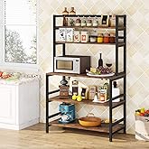 Amazon.com - Tribesigns Kitchen Bakers Rack with Storage and Drawer, 5 ...
