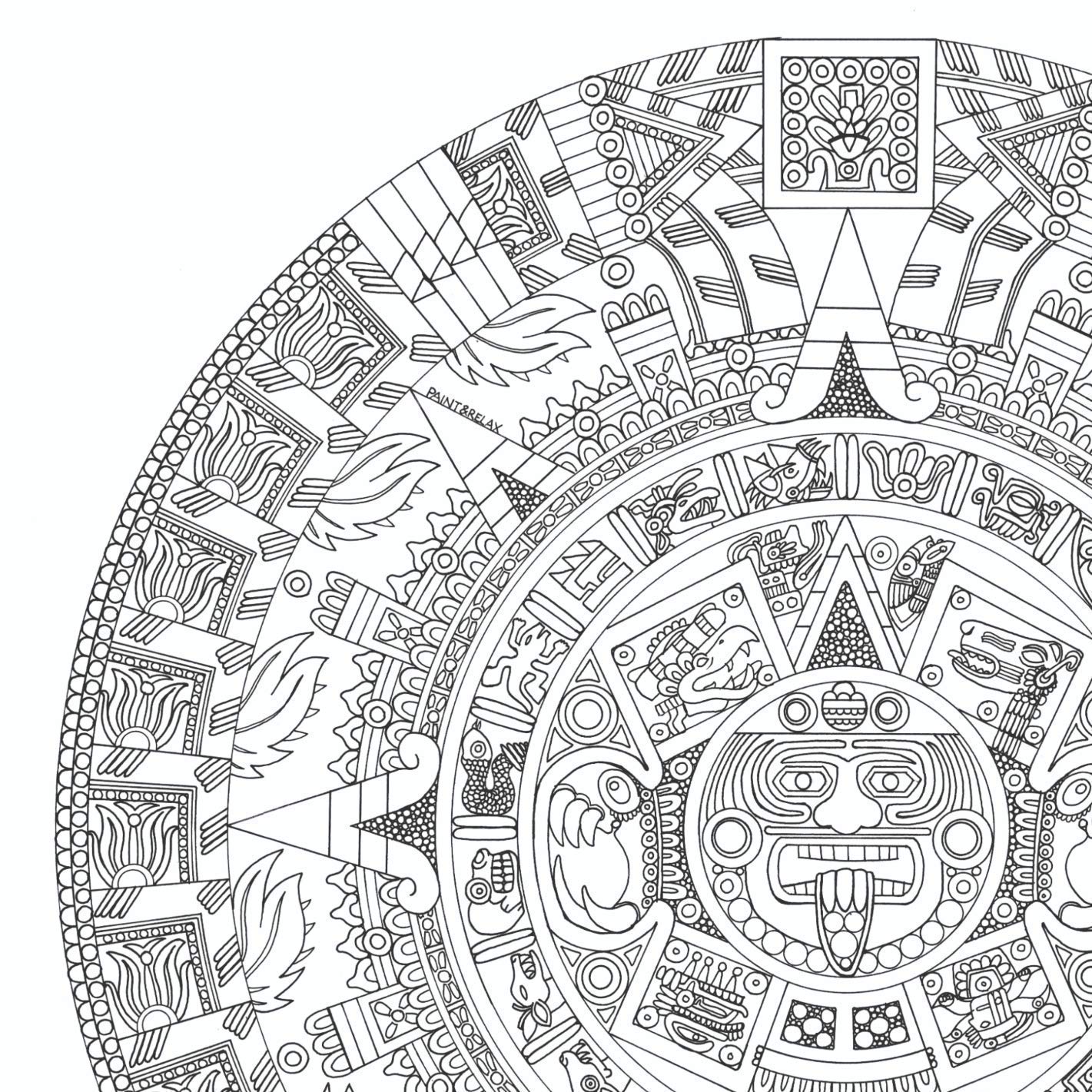 Mandala GIGANTE para Colorear Adultos y Niños de PAINT&RELAX | Lámina ...
