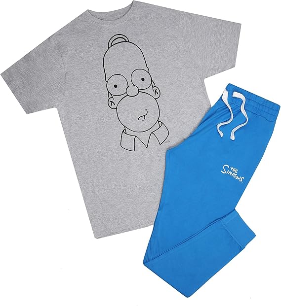 The Simpsons Men's Homer Outline Pyjama Set Pajama: Amazon.co.uk: Clothing