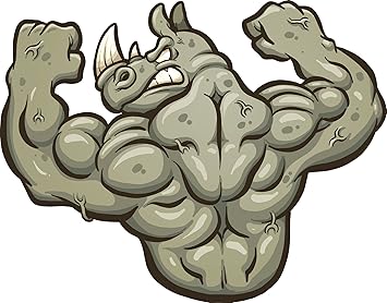 Amazon.com: Divine Designs Super Buff Muscular Rhino Body Builder ...