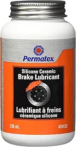 Permatex 24122 Silicone Ceramic Brake Lubricant, Orange, 236ml: Amazon ...