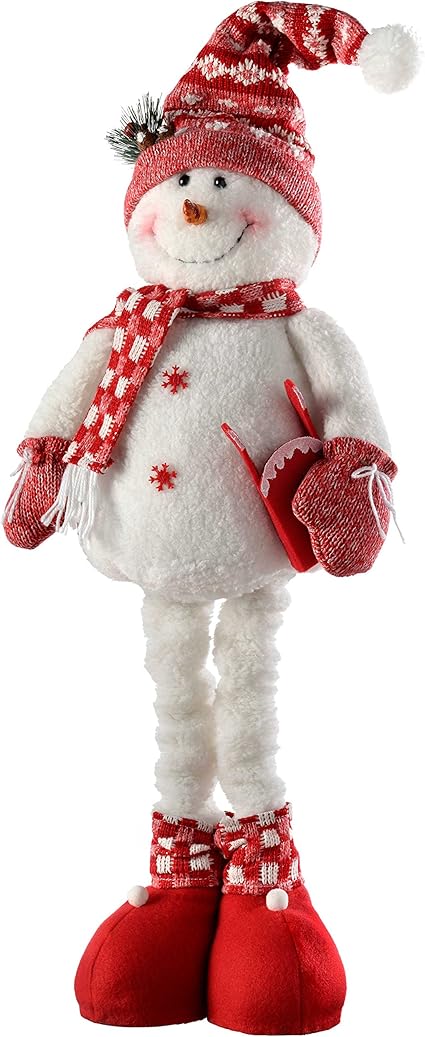 WeRChristmas Snowman with Extendable Legs Christmas Decorations, 41-60 ...