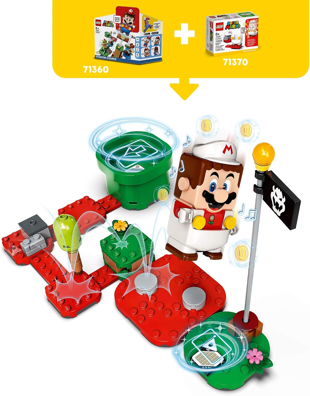 LEGO 71370 Super Mario Fire Power-Up Pack Expansion Set Fire Power ...