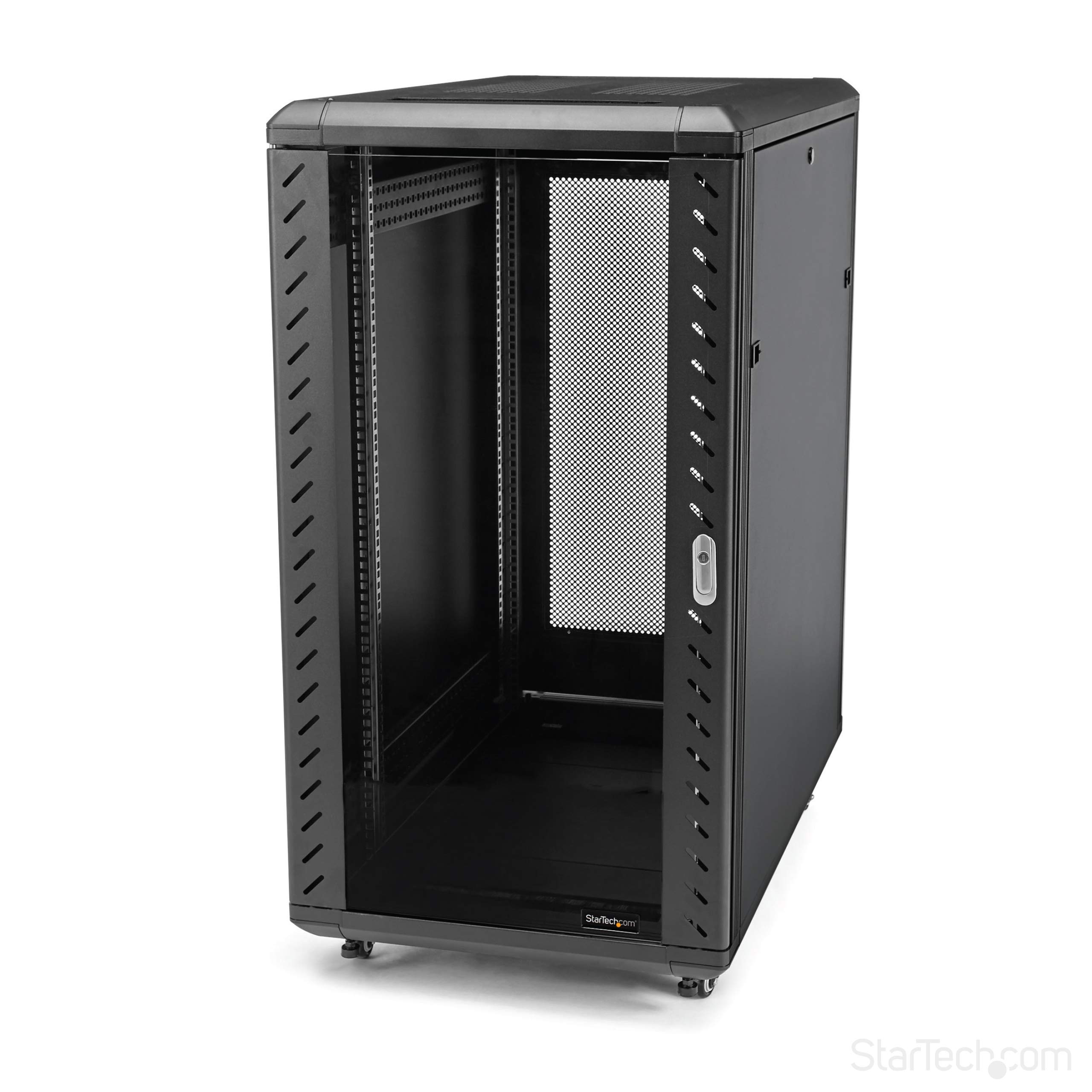 StarTech 22U Server Rack Cabinet On Wheels 36 Inch Adjustable