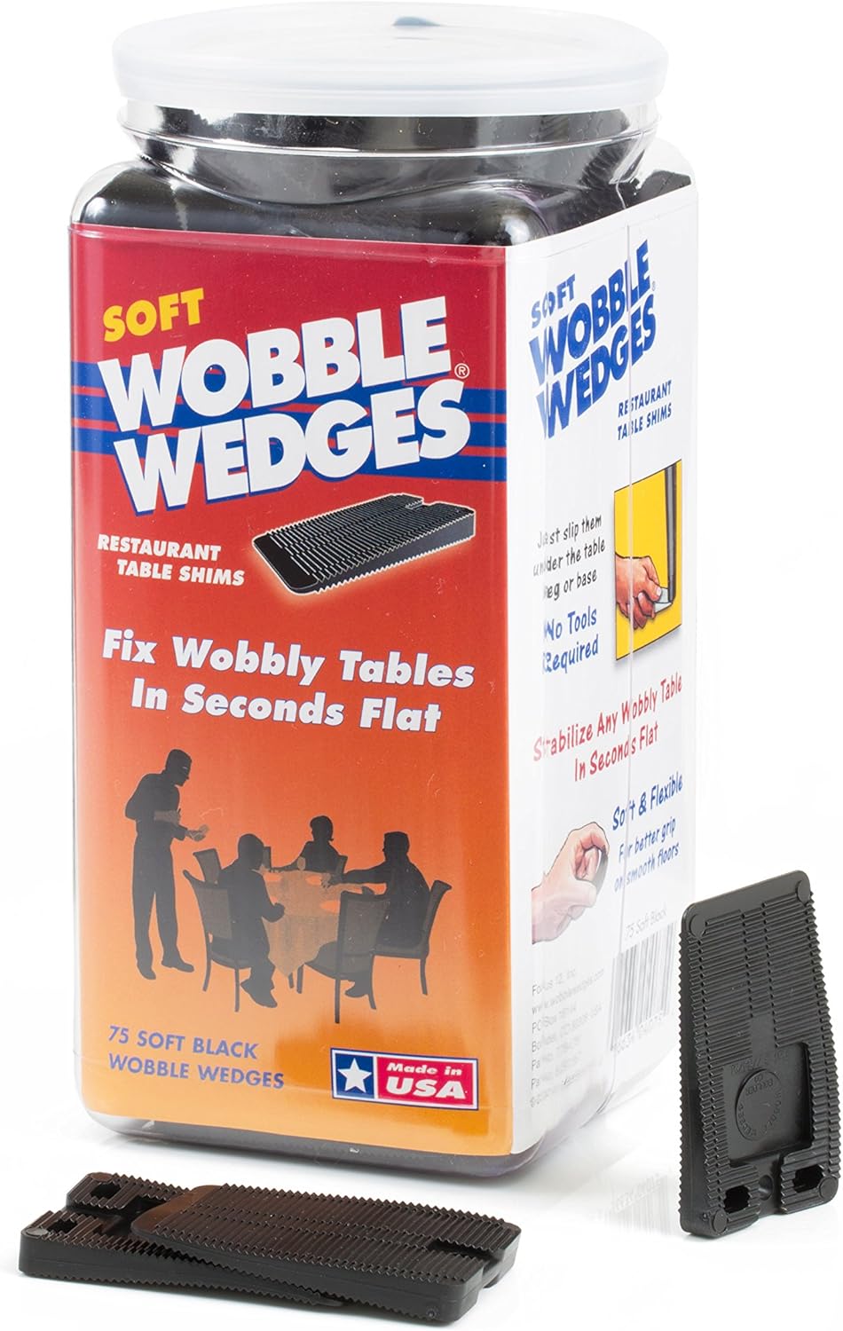 Wobble Wedge - Soft Black - Table Shims - 75 pc, Balance Boards ...