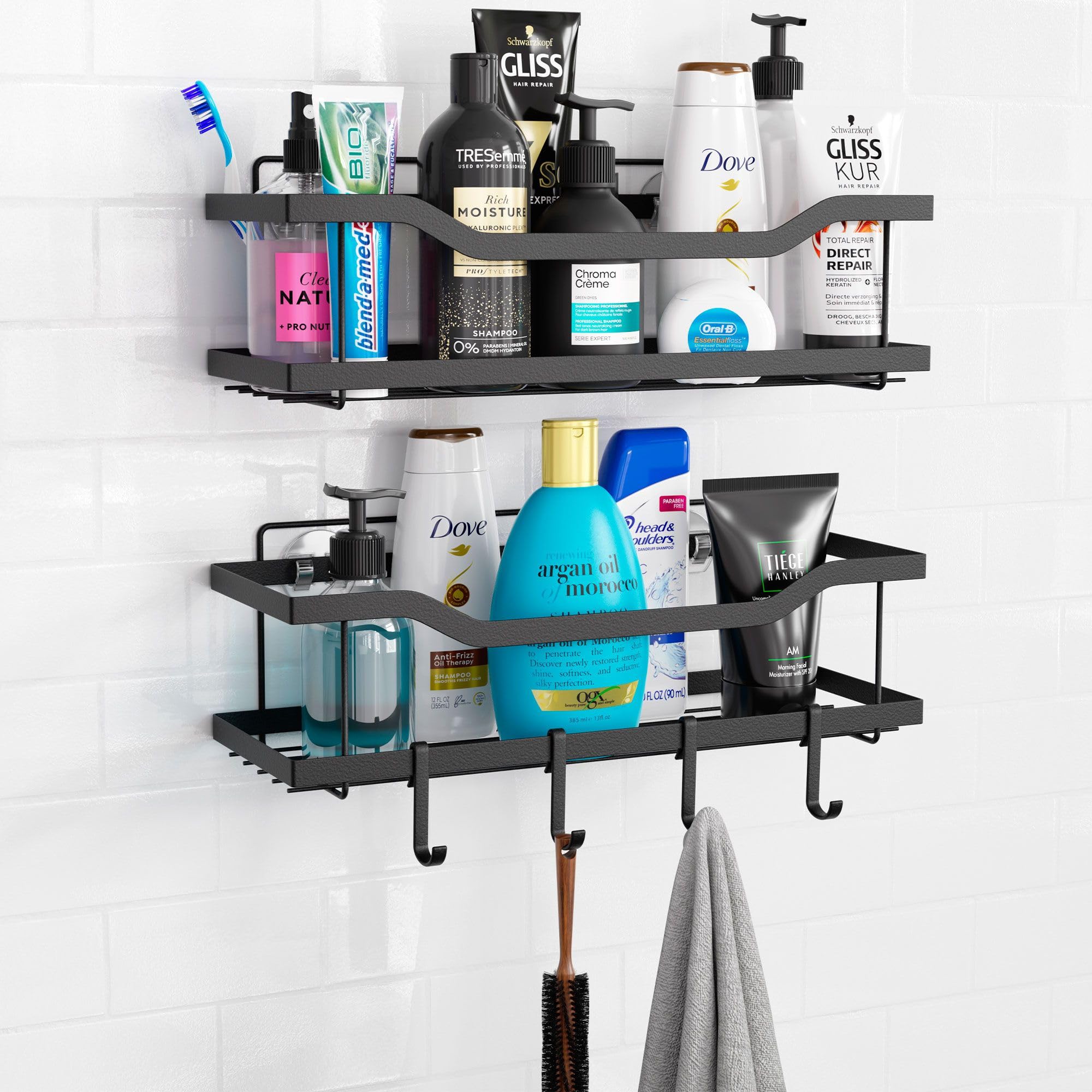 Helpful Home Shower Caddy, Adhesive Shower Shelf 2-Pack - Swift ...