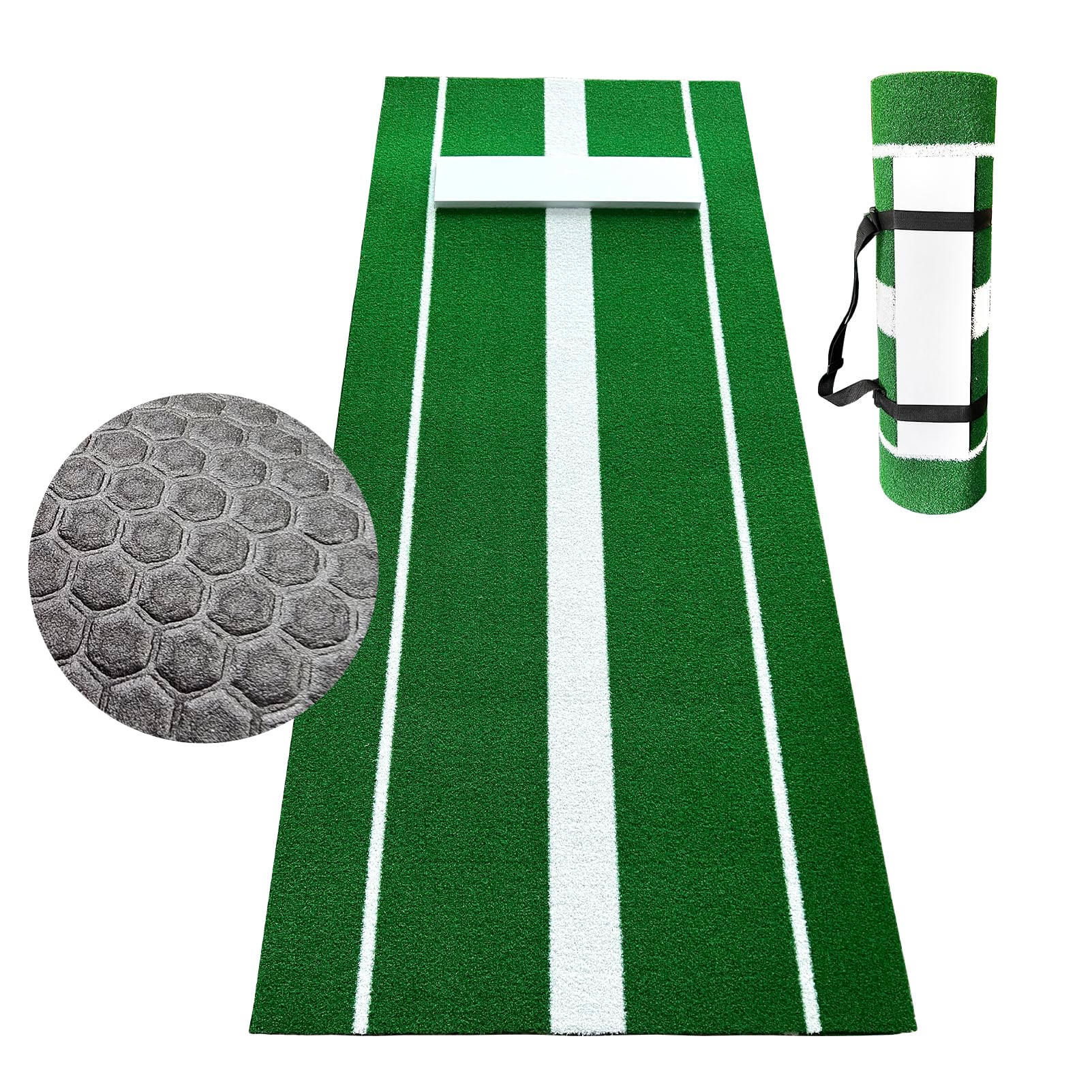 honeypet Softball Pitching Mat 10' X 3' Softball Pitching Mound with ...