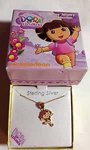 Amazon.com: Nickelodeon Dora the Explorer Charm 18KT Gold Over Sterling ...