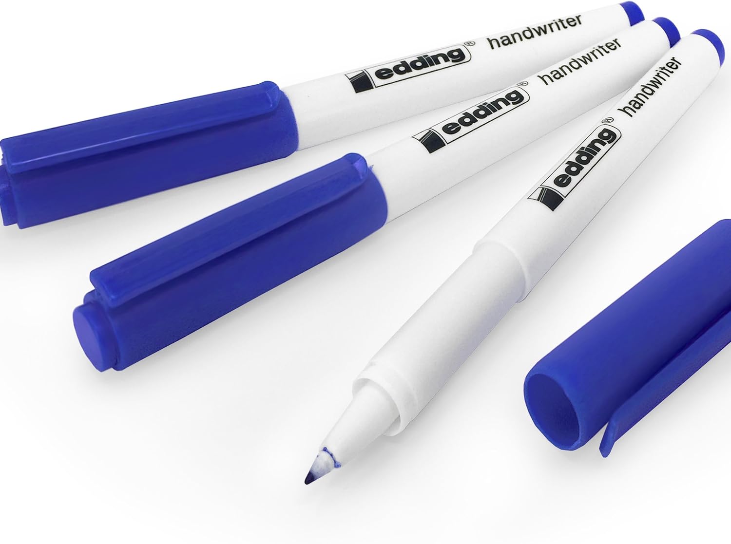Edding Handwriter Handwriting Pen – Blue Ink – 0.6mm - Pack of 3 ...