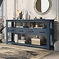 Amazon.com: Vintage Multifunction Console Table,62.2'' Modern Sofa ...