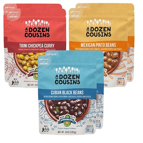 A Dozen Cousins Black, Pinto, Chickpea Beans (6-Pack) Prepared Food ...