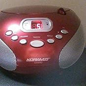 Amazon.com: Koramzi Portable CD Boombox Sound System with Top-Loading CD Player, AM/FM Radio ...
