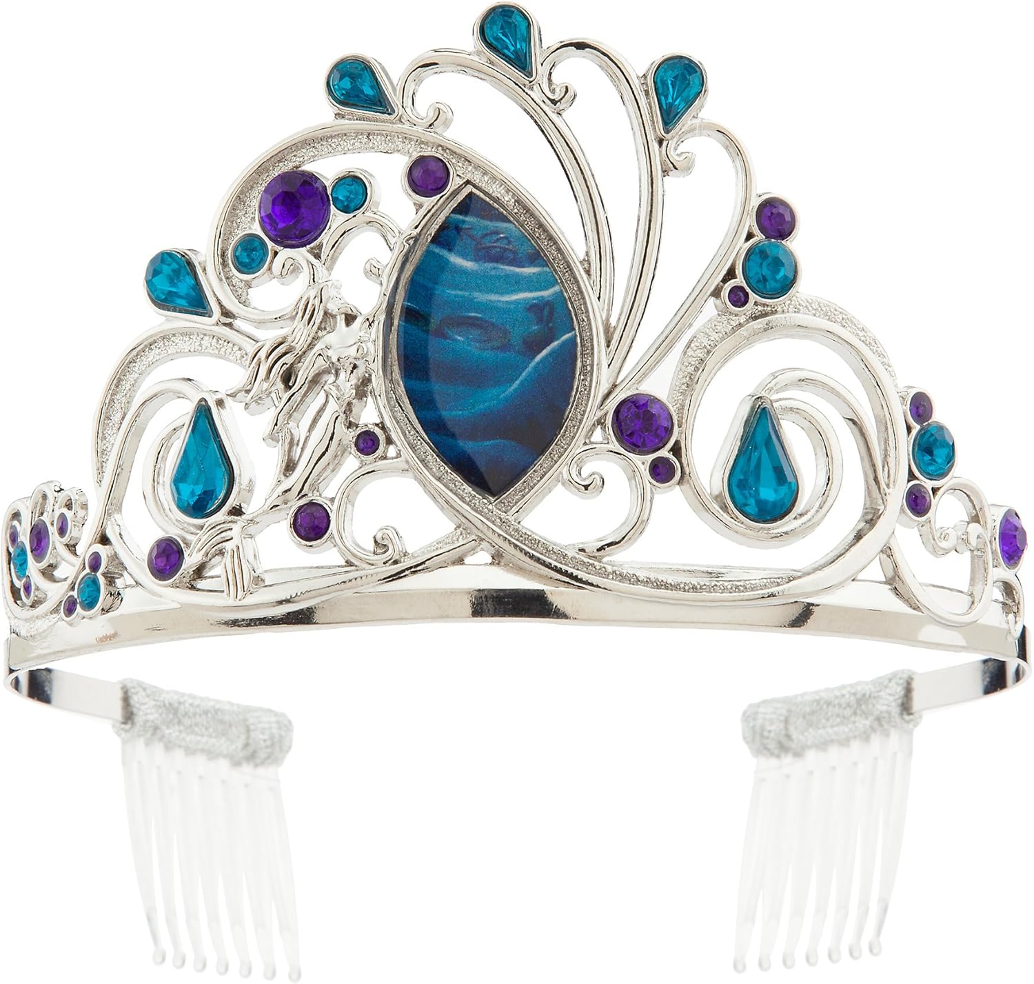 Amazon.com: Disney Ariel Tiara for Kids - The Little Mermaid Silver ...