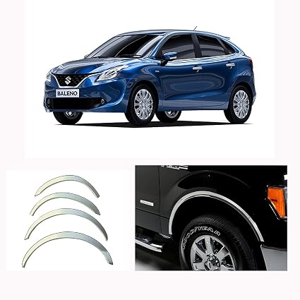 AutoPop Imported Stainless Steel Fender Chrome Protector for Maruti ...