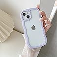Amazon.com: QLTYPRI Compatible with iPhone 13/iPhone 14(6.1 inch) Case, Cute Curly Wave Frame ...