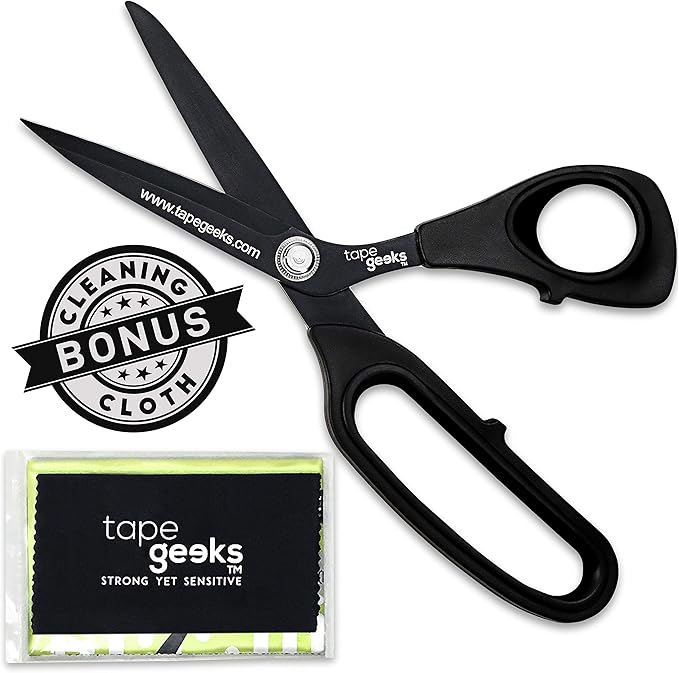 TapeGeeks Kinesiology Taping Scissors Plus Conditioning Cloth (1 Pack ...
