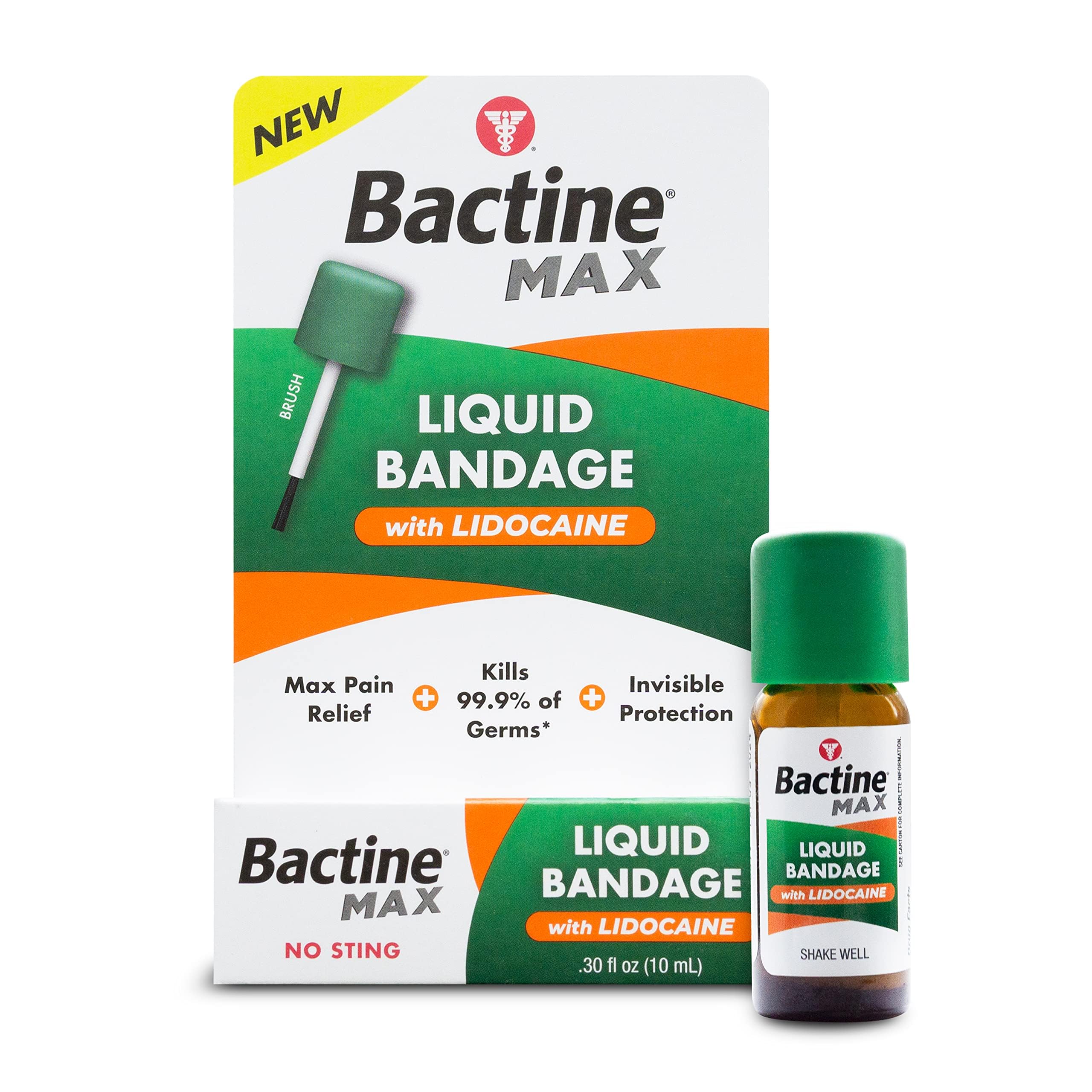 Bactine MAX Liquid Bandage with Lidocaine - Wound Cleaning Liquid ...