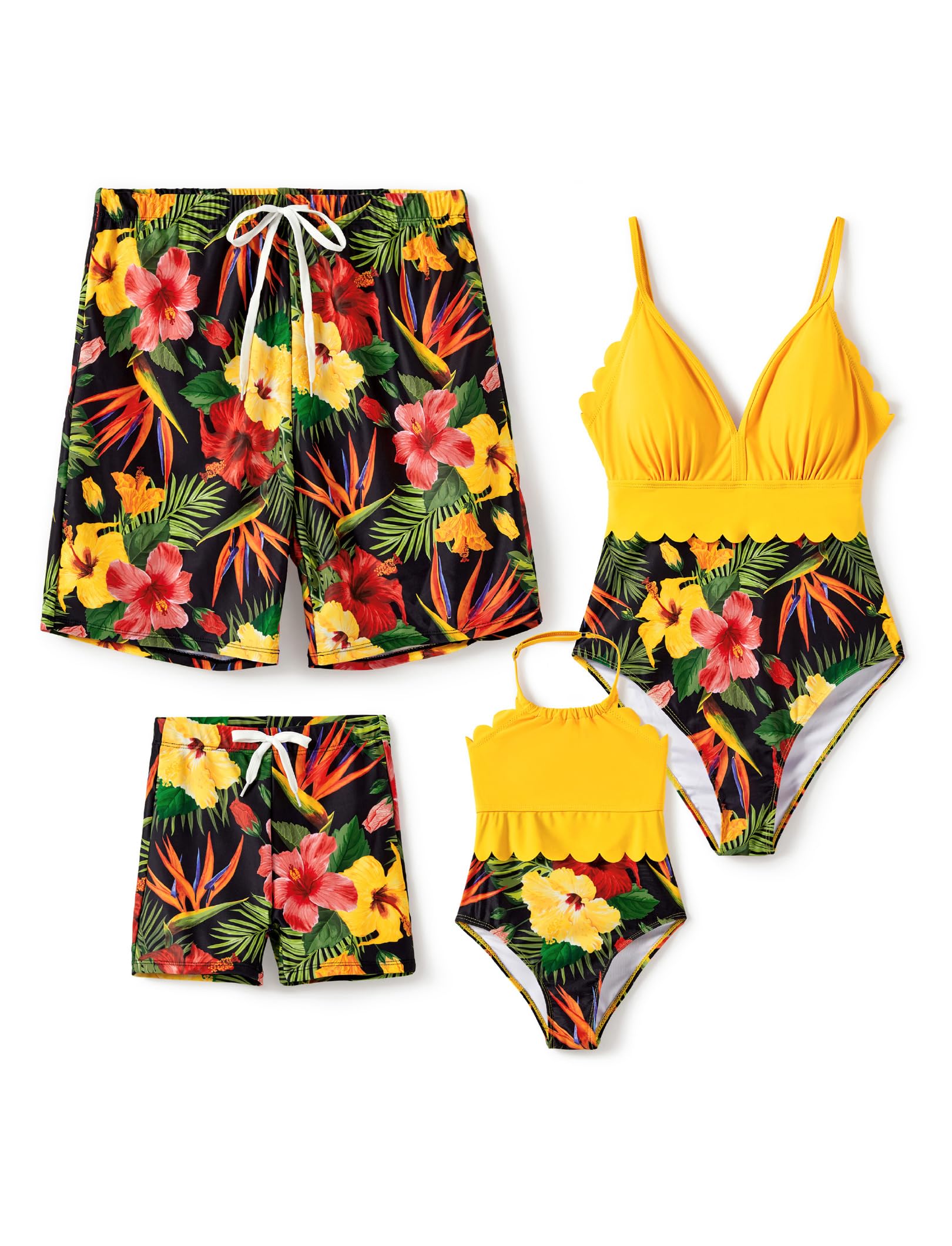PATPAT Family Matching Swimsuits One Piece Bathing Suits Tropical ...